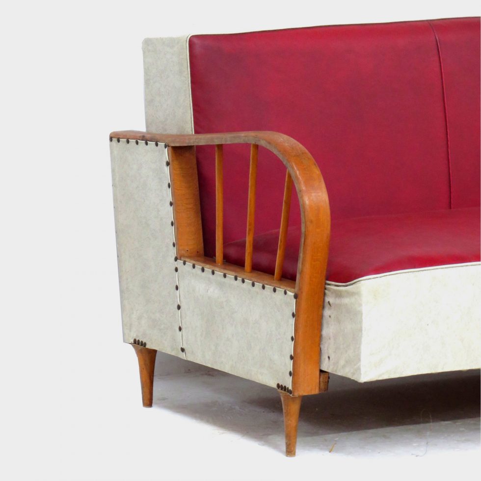 Vintage retro zetel bank / slaapbank, jaren 50 | Vintage Venue furniture